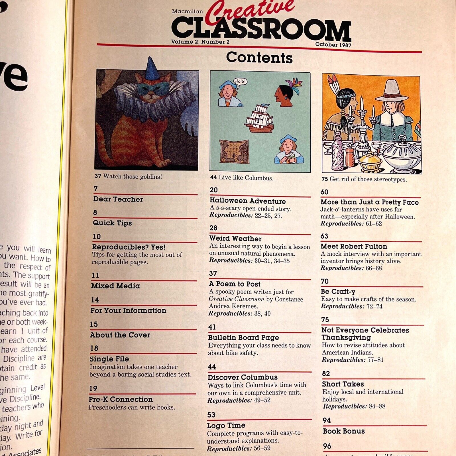 Creative Classroom Magazine Macmillan October 1987 Vintage 80s ...