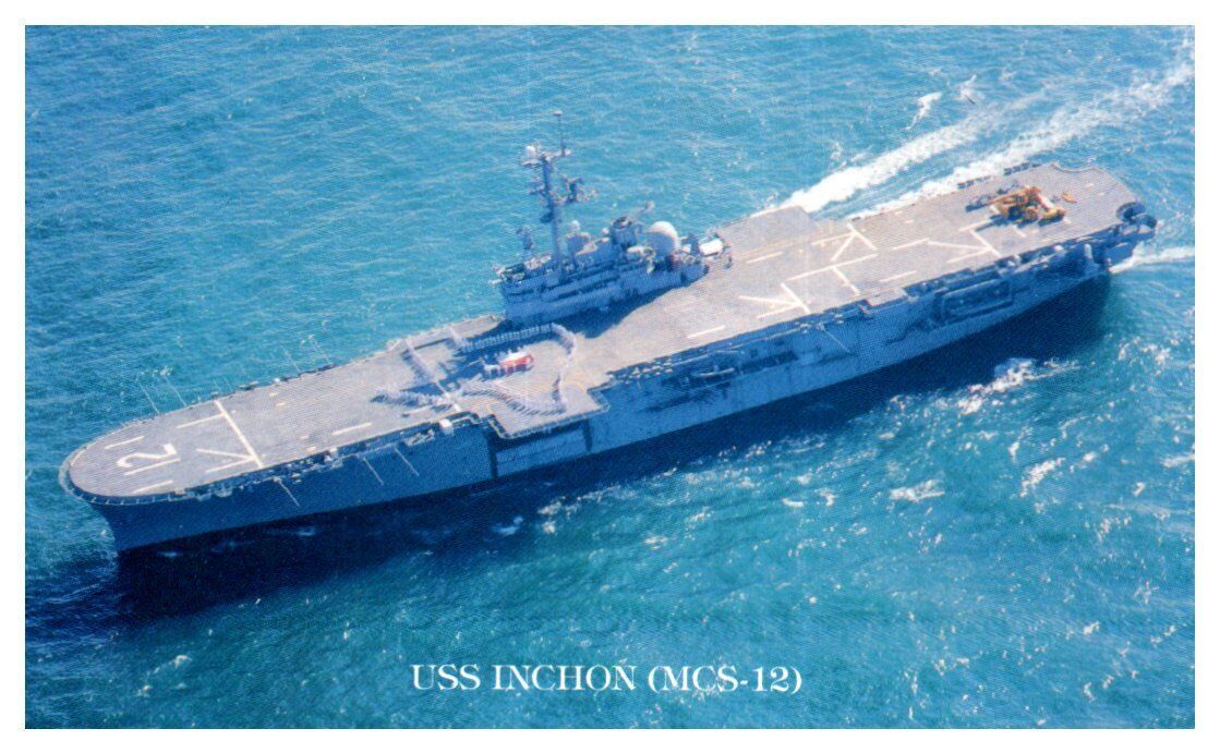 USS Inchon IWO JIMA class amphibious assault ship 1970 Boat Postcard ...
