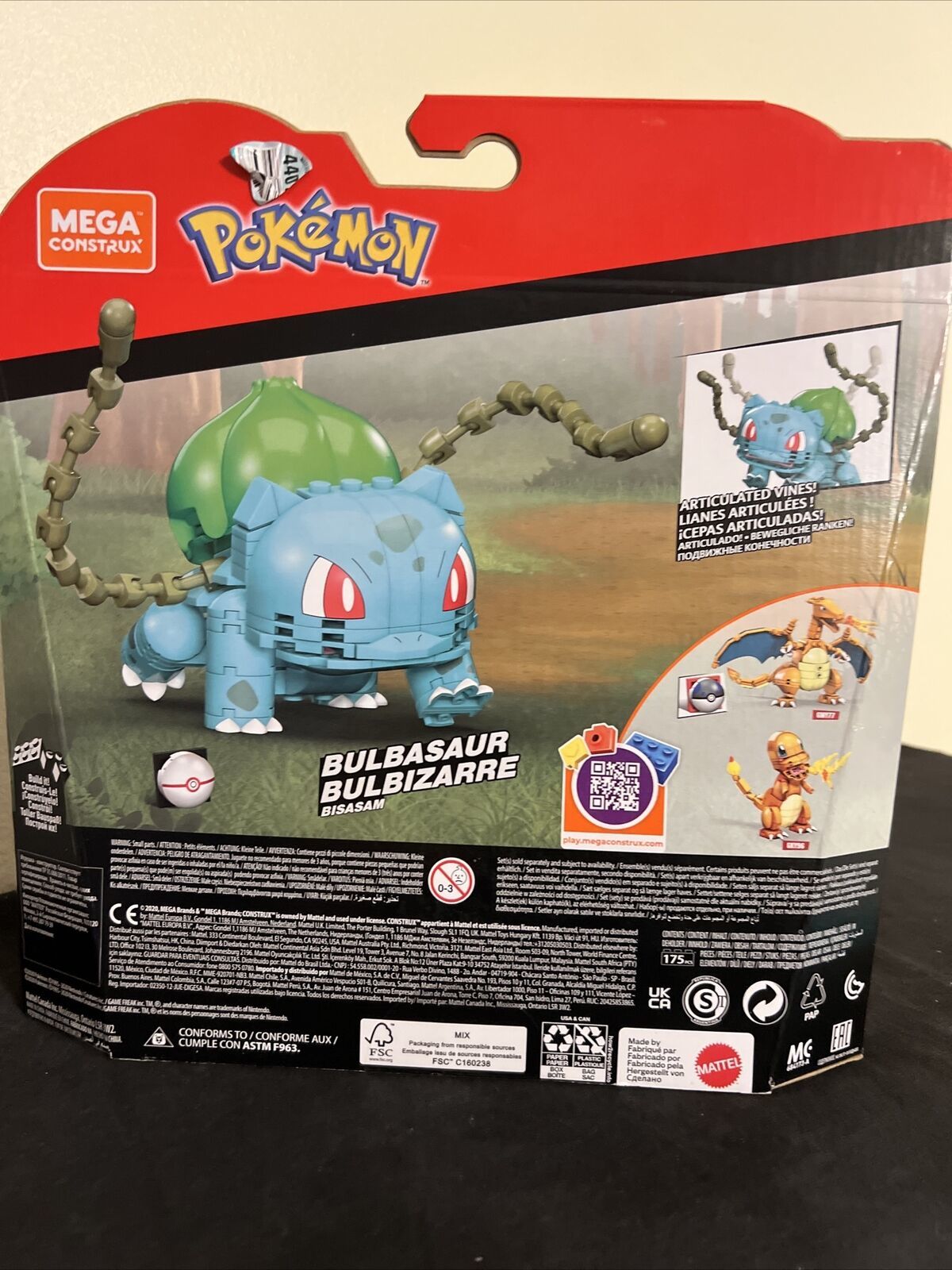 MEGA Construx - Pokemon Buildable Figure Set Char/Squirtle/Bulbasaur ...