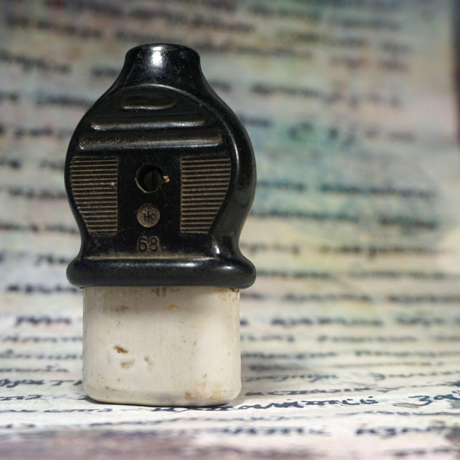 Vintage Porcelain Bakelite Mains Plug Electric Power Circuit Cable ...