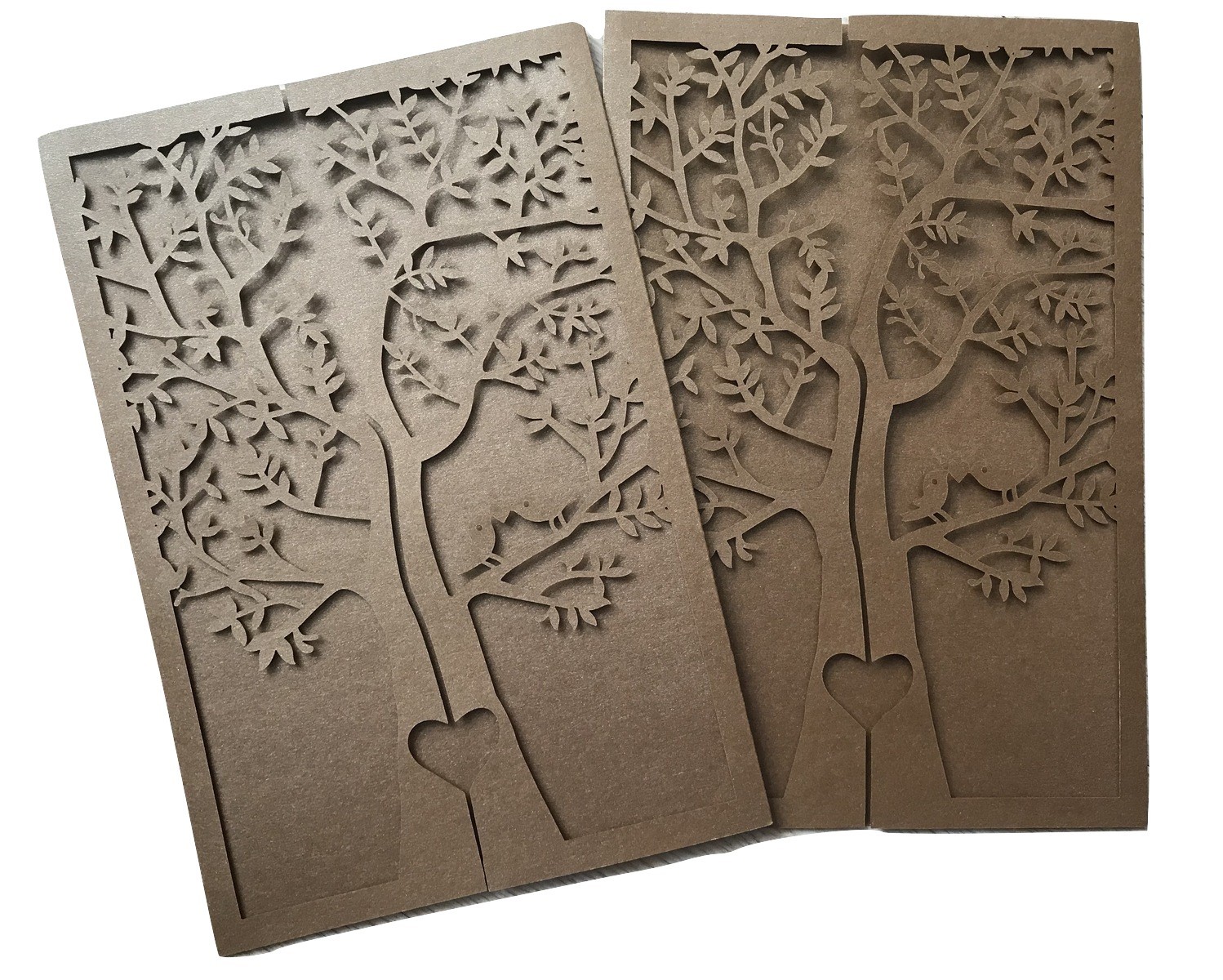 Brown Wedding Invitations,50pcs Bridal Shower Engagement Laser Cut ...