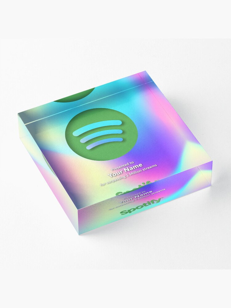 Custom Design & Personalized Spotify Streams Milestone Award Plaque ...