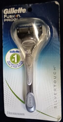 Gillette Fusion Proglide Silvertouch Razor W/ 5 BLADES FOR SENSITIVE ...