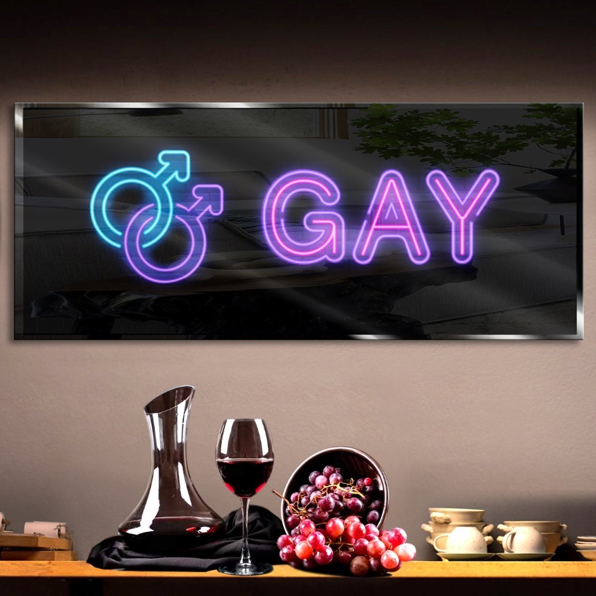 Personalized Gay Neon Sign 600mm X 250mm - Plaques & Signs