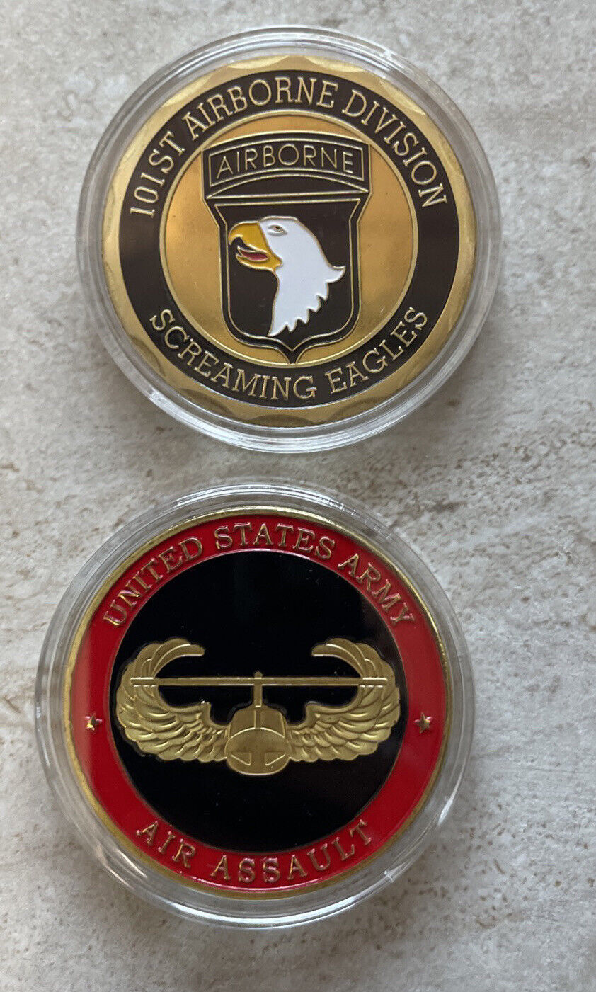 U.S. Army 101st Airborne Division And Air assault school 2 X Challenge ...