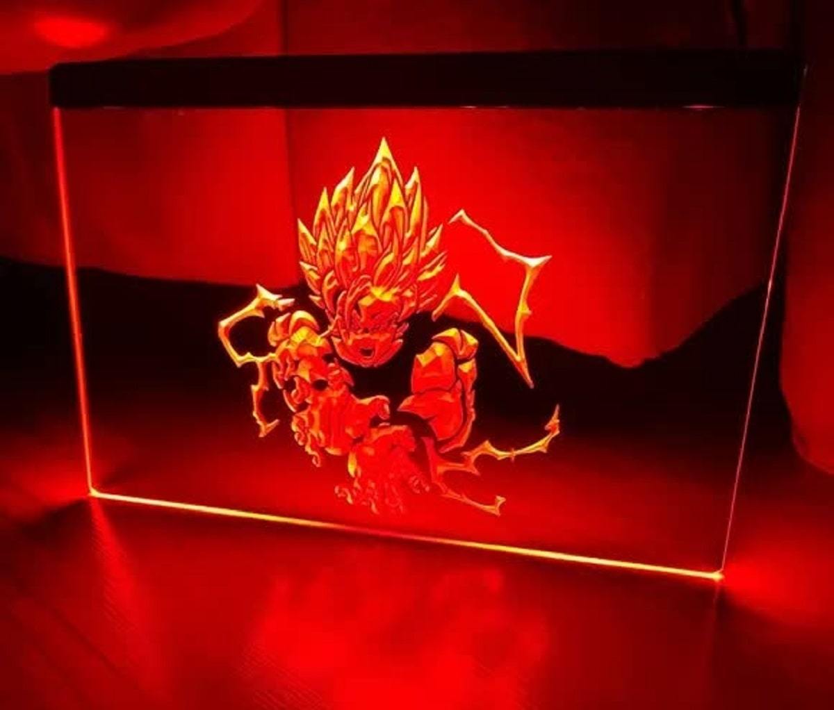 Goku Illuminated Led Neon Sign Home Decor, Room, Lights Décor Craft Art ...