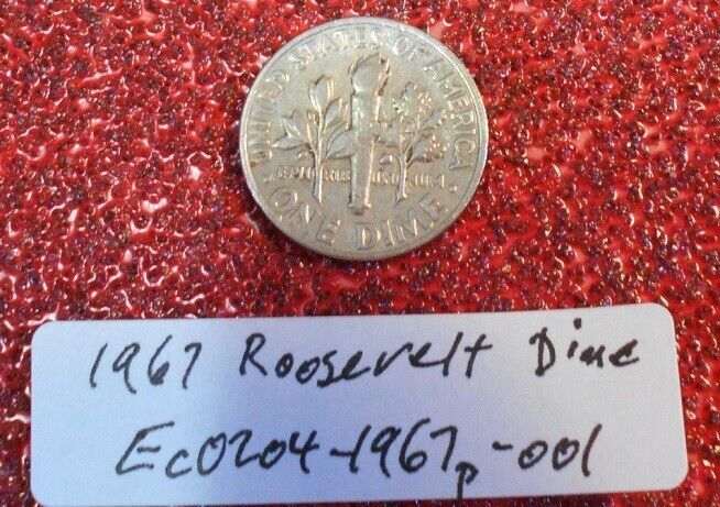1967 Roosevelt Dime Die Chip, Grease, & Rim Strike Errors; Rare Old ...