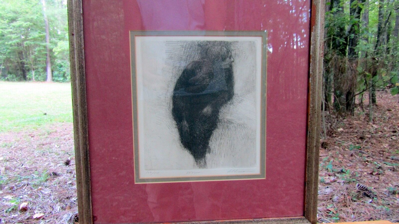 Harold Altman limited edition etching "Woman" 102/115 created 1965 ...