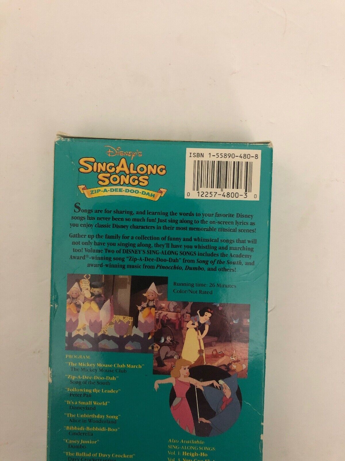 DISNEY SING ALONG SONGS ZIP-A-DEE-DOO-DAH SONGS OF THE SOUTH VHS VOLUME ...