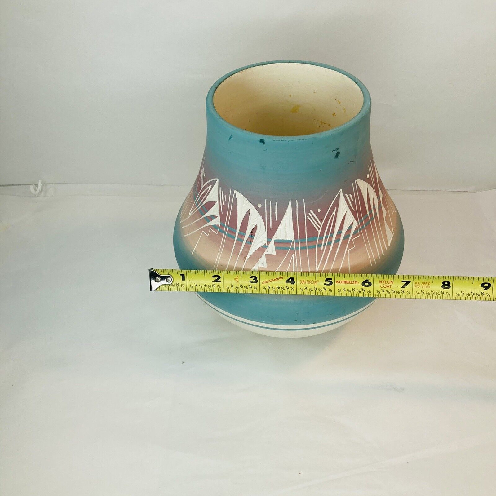 Native American Pottery Vessel Jar Indian Silas Large Navajo Aztec Vase ...