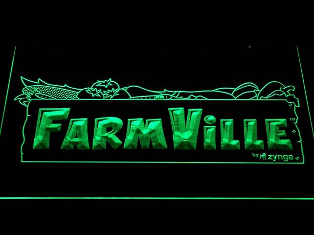 Farmville LED Neon Sign Hang Wall Home Decor, Game Room, Office Craft ...
