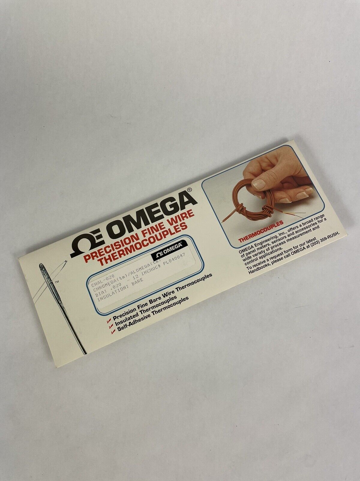 Omega Engineering CHAL-020-BW, K-Type Thermocouples - PLC Temperature ...