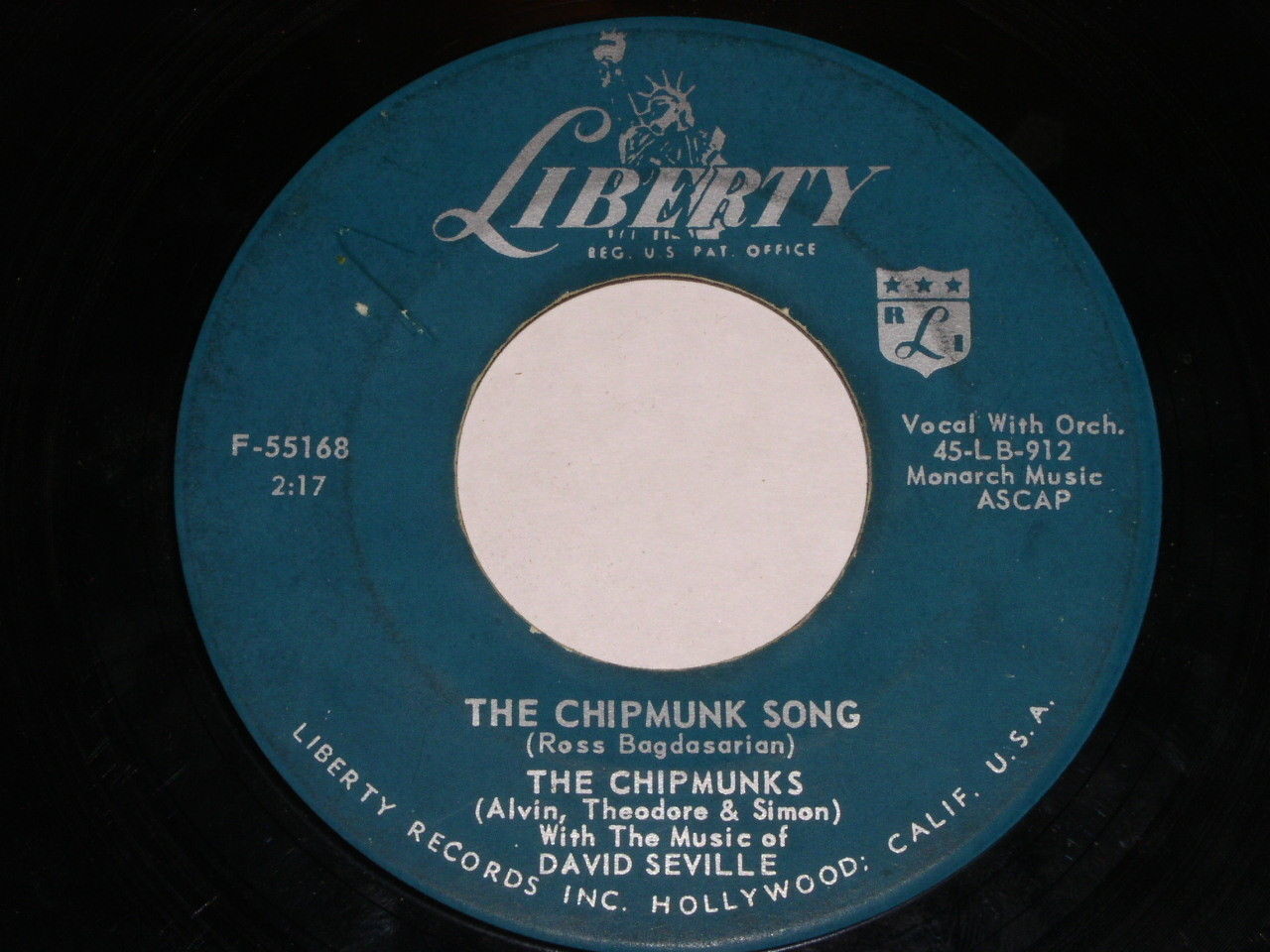 The Chipmunks The Chipmunk Song Almost Good 45 Rpm Record Vintage ...