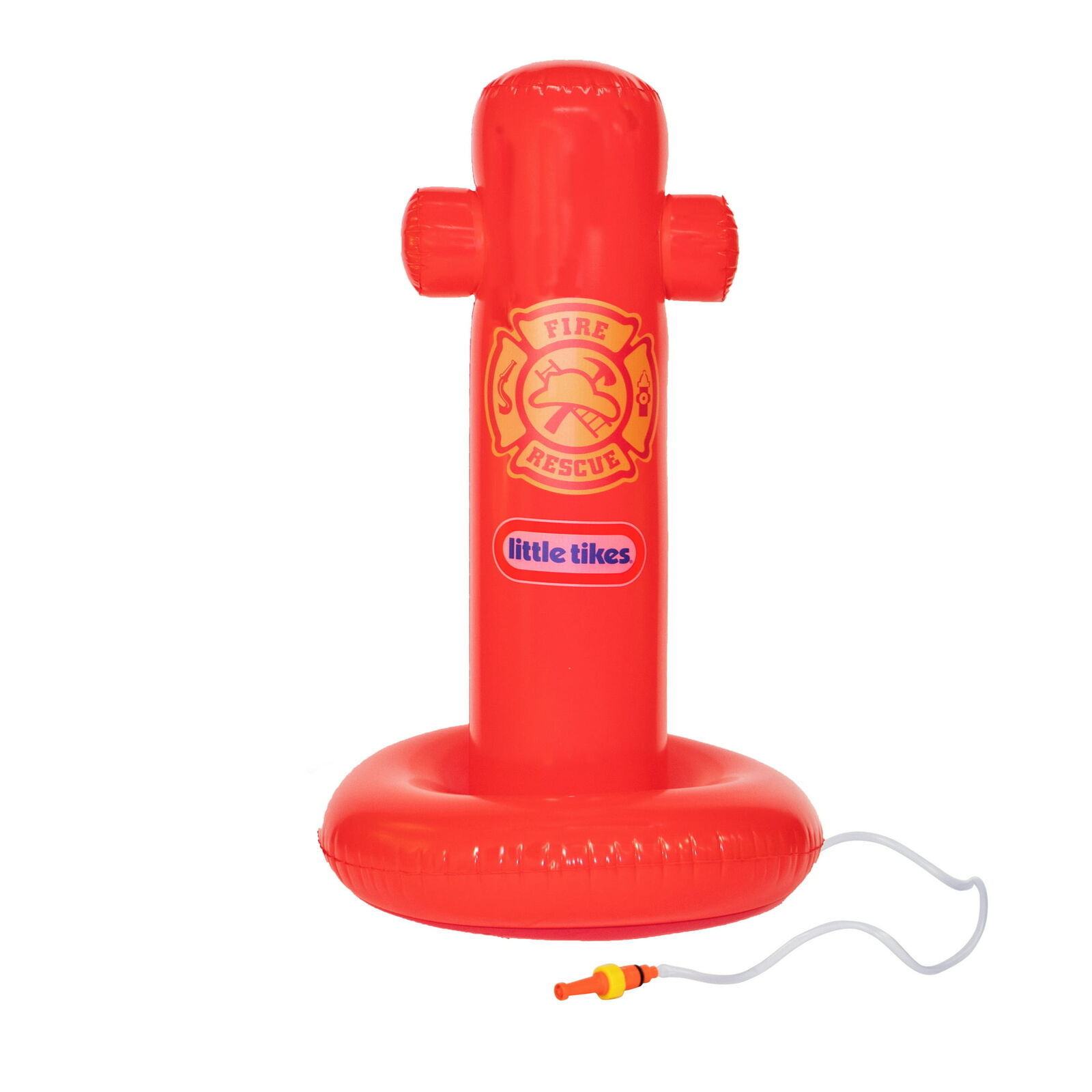 LITTLE TIKES Inflatable Red Fire Hydrant Hose Sprinkler 5 Foot Tall ...
