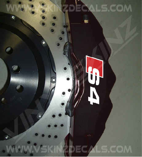 Audi S4 Logo Premium Cast Brake Caliper Decals Kit Stickers S-line ...