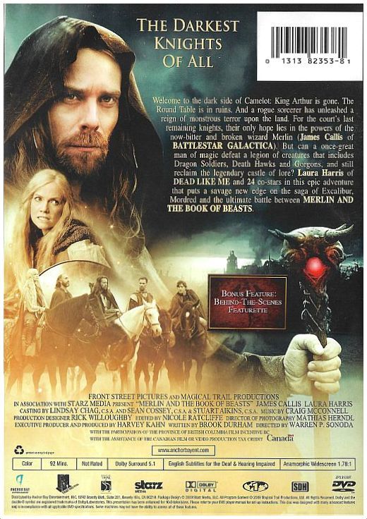 DVD - Merlin And The Book Of Beasts (2009) *Laura Harris / Maja Aro ...