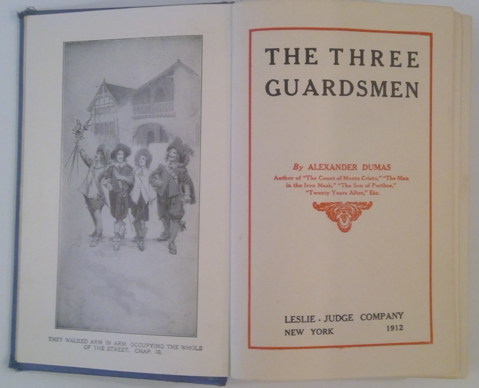 The Three Guardsmen by Alexander Dumas 1912 edition - Antiquarian ...