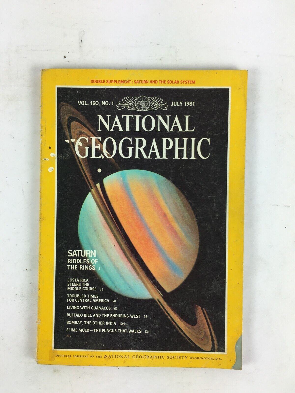 July 1981 National Geographic Magazine Saturn Riddles of The Rings ...