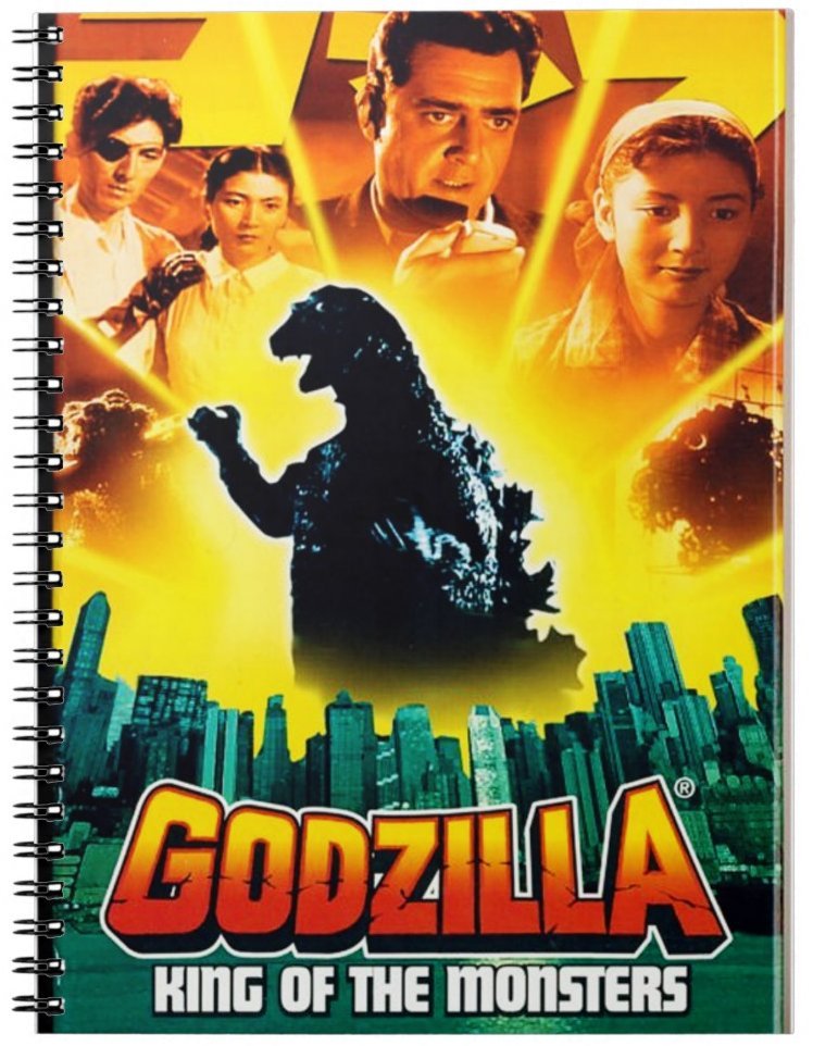 Godzilla King of Monsters VHS Fan Spiral Notebook- 80 Lined Pages ...