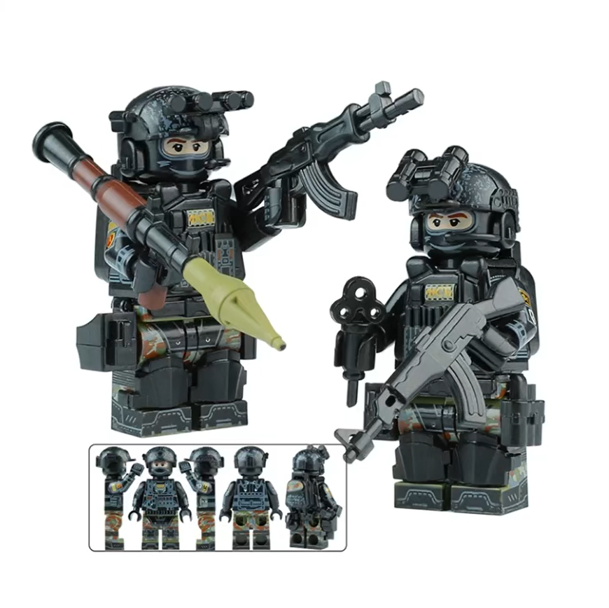 5pcs Russian Spetsnaz FSB Alpha Group Commando Minifigures Accessories ...