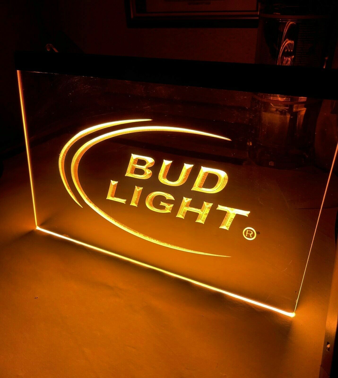 Bud Light Logo Bar Beer 3D Led Neon Sign Hang Signs Wall Home Decor Man ...