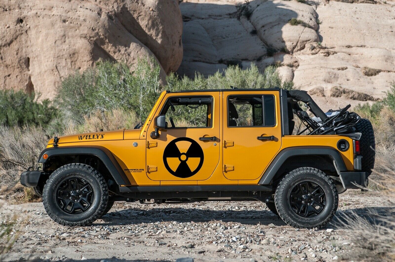 Reflective Nuclear Decal Pair of 2 Military Jeep Truck Mustang Decal ...