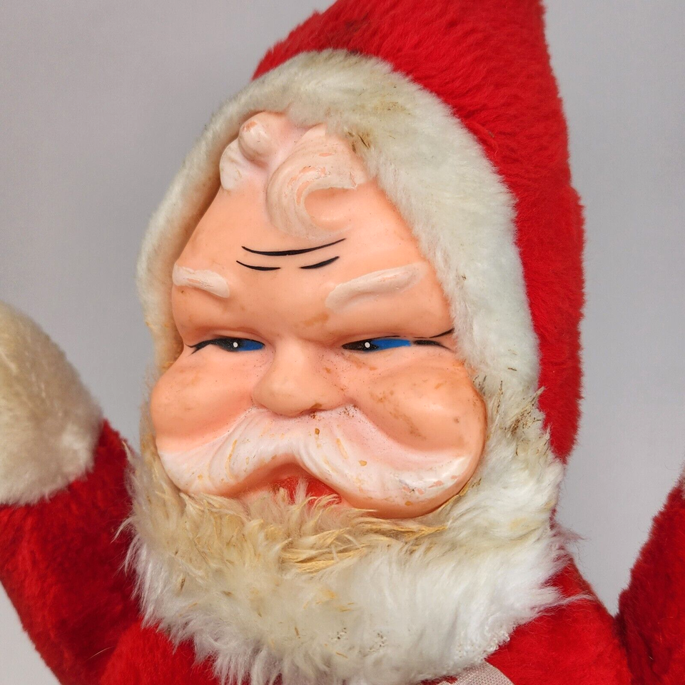 VINTAGE CHRISTMAS BROADWAY TOY MUSICAL WIND UP SANTA STUFFED ANIMAL ...