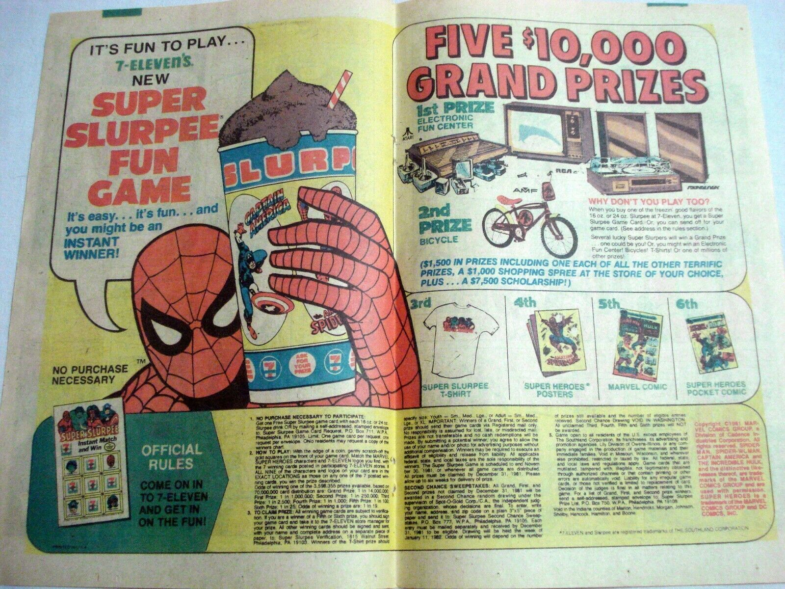 1981 Color Ad Super Slurpee Featuring Spider-Man - Other