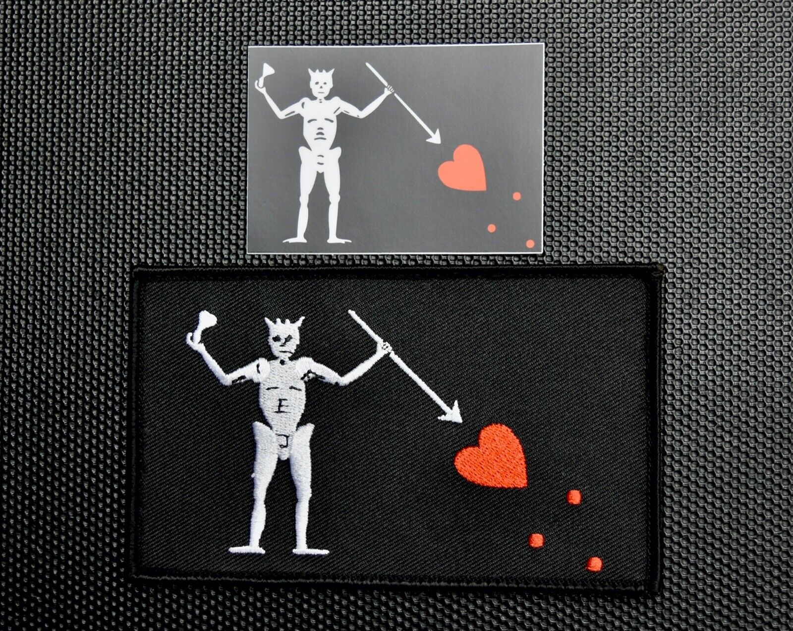 Large Blackbeard Pirate Flag Patch & Decal Set 5" x 3" SEAL Team 3 ...