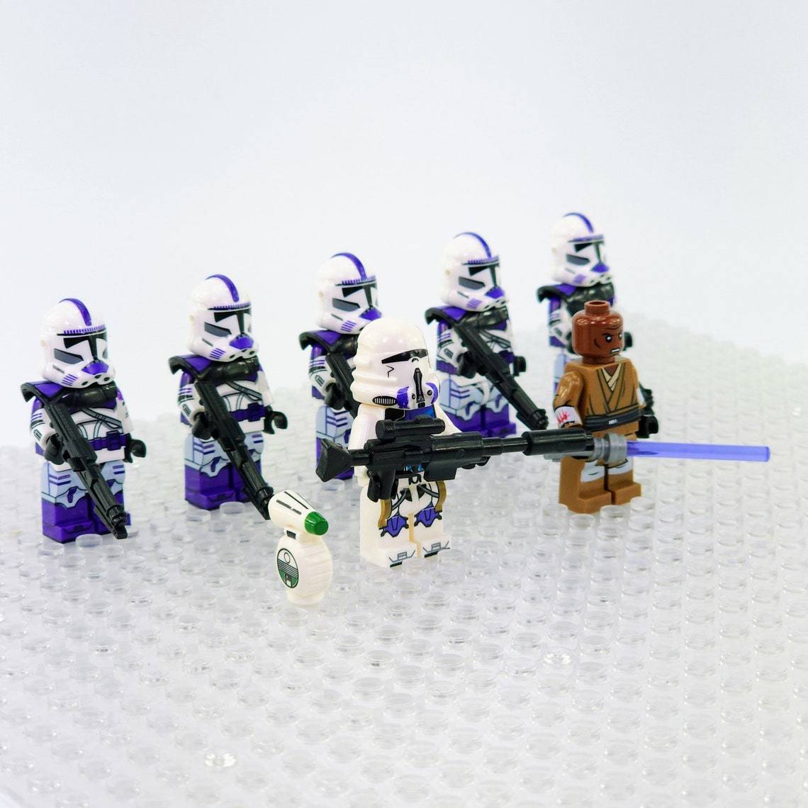 7pcs Star Wars Mace Windu 187th Legion Commander Clone troopers ...