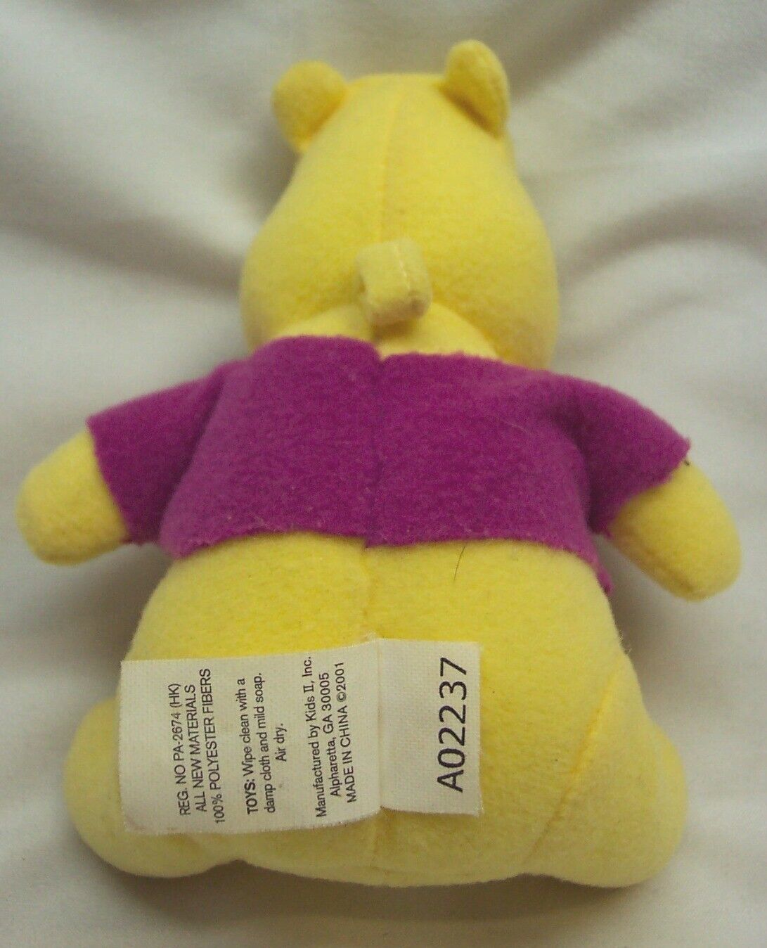 Walt Disney Baby Winnie the Pooh POOH BEAR RATTLE 4" Plush STUFFED ...