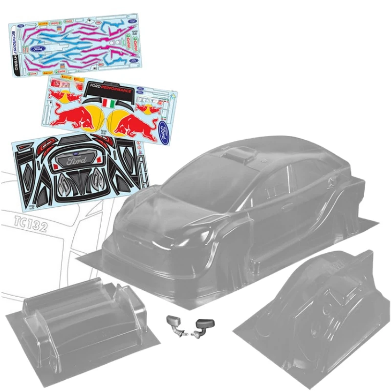RC Rally Body 1/10 Ford Rally (190mm) Clear Lexan Car Shell Drift ...