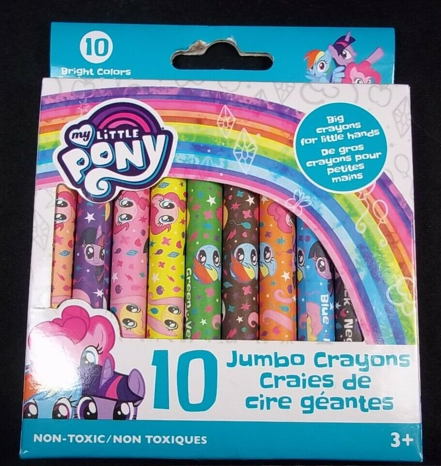 My Little Pony 10 jumbo boxed crayons New - Drawing & Painting
