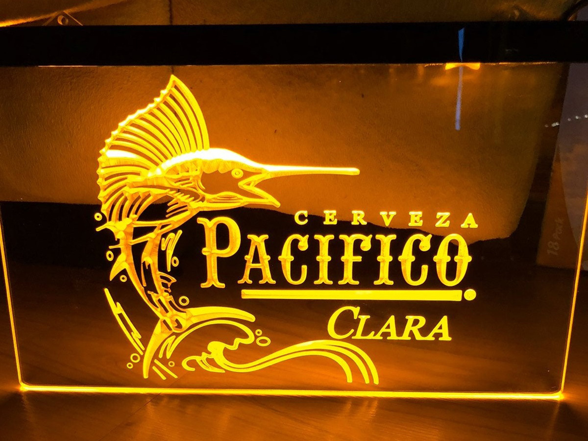 Pacifico Cerveza Clara Beer Illuminated Led Neon Sign Home Decor ...