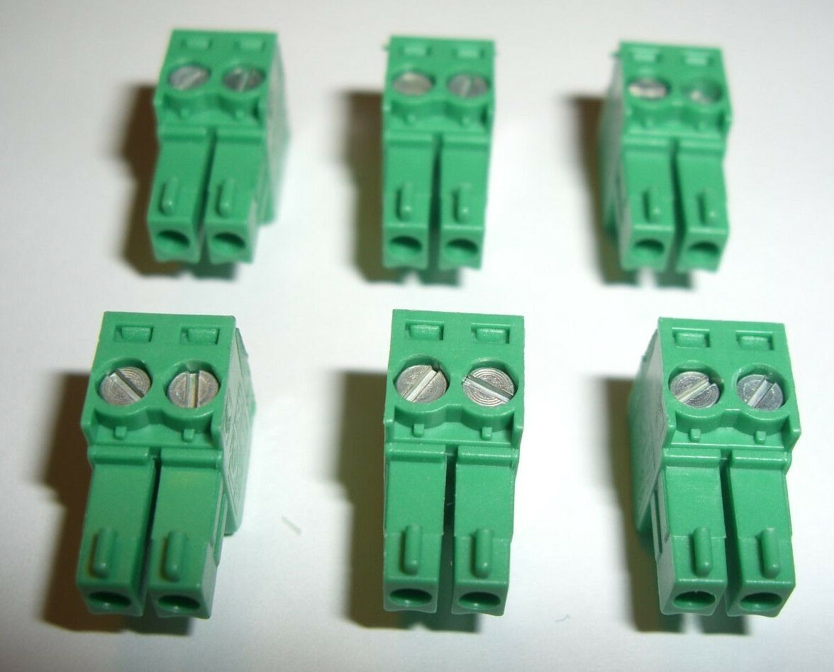 6 pcs 2 pin - 3.5mm Terminal Block Connector - Crestron, Speakercraft ...