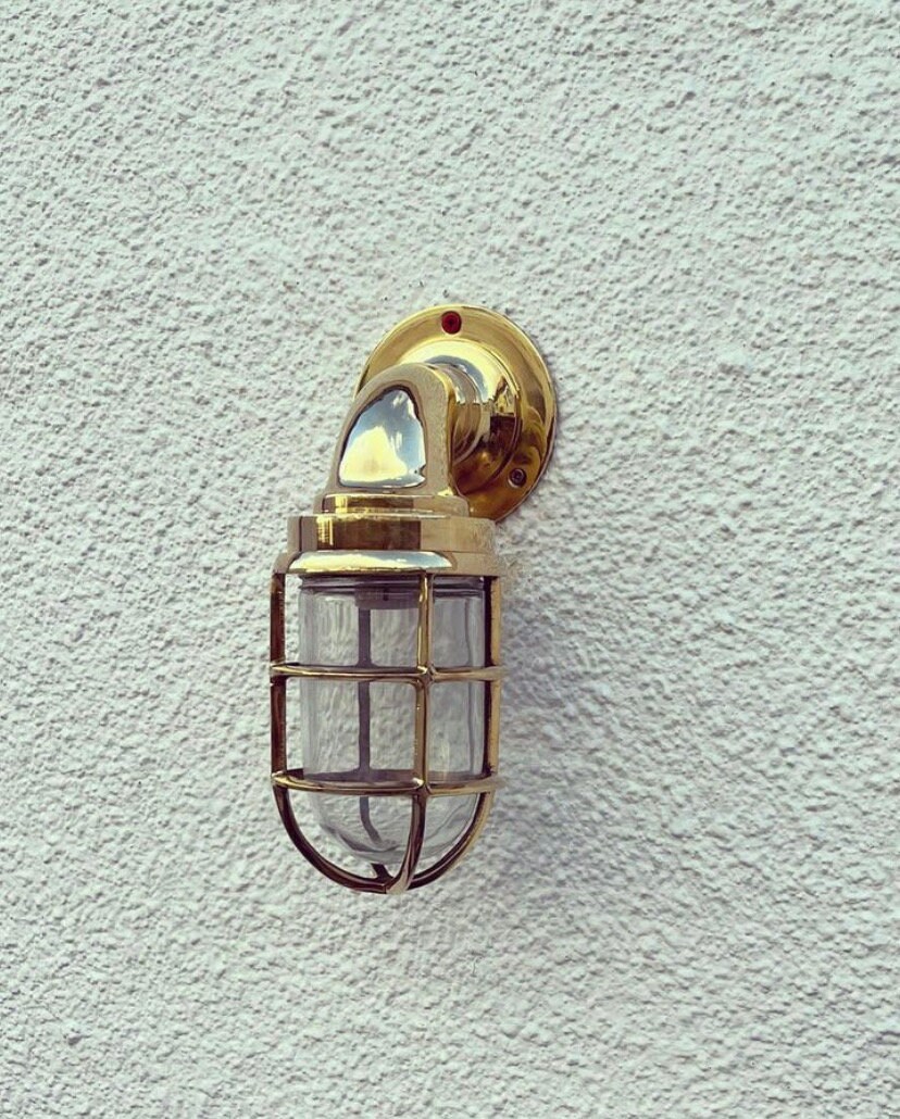 Nautical American Reclaimed Brass Swan Neck Lights - Wall Fixtures