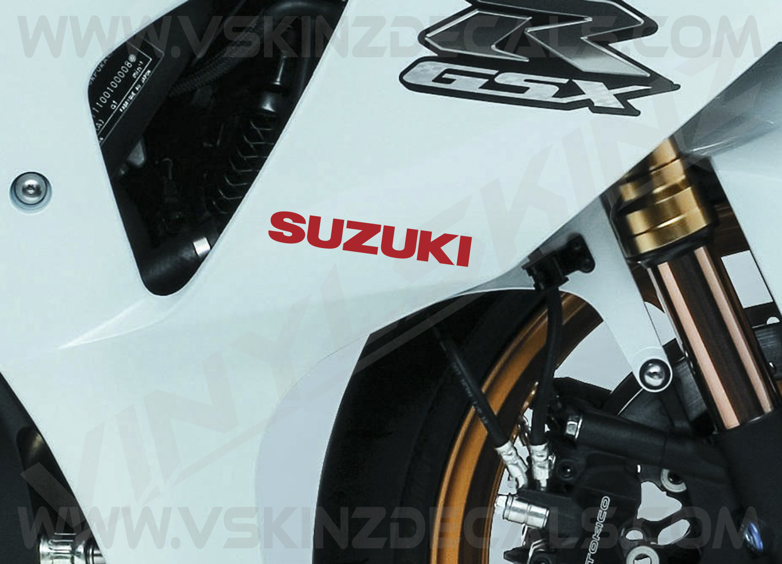Suzuki Logo Fairing Decals Kit Stickers Premium Quality 5 Colors GSXR ...