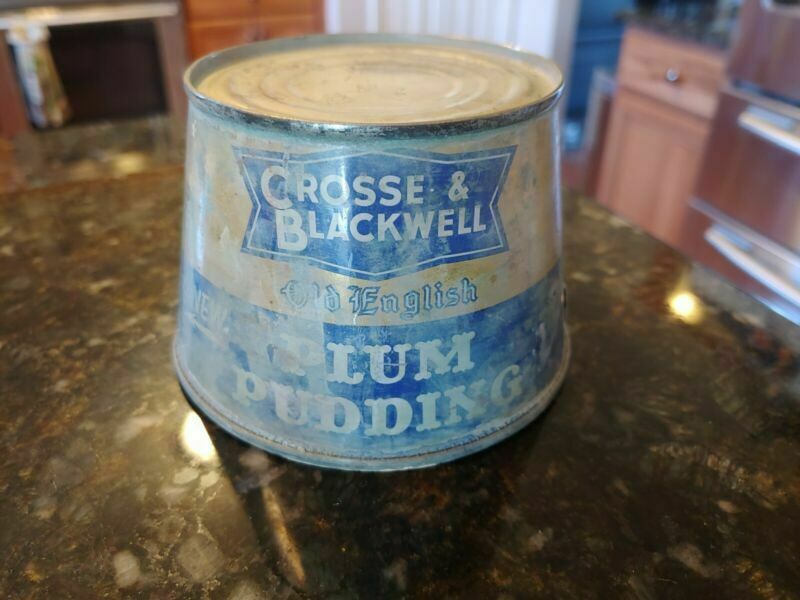VINTAGE CROSSE & BLACKWELL PLUM PUDDING CAN TIN OPEN ON ONE END - Other