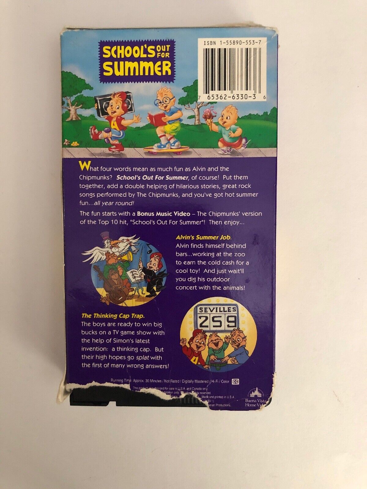 Disney-Alvin and the Chipmunks: Schools out for Summer VHS TESTED-RARE ...
