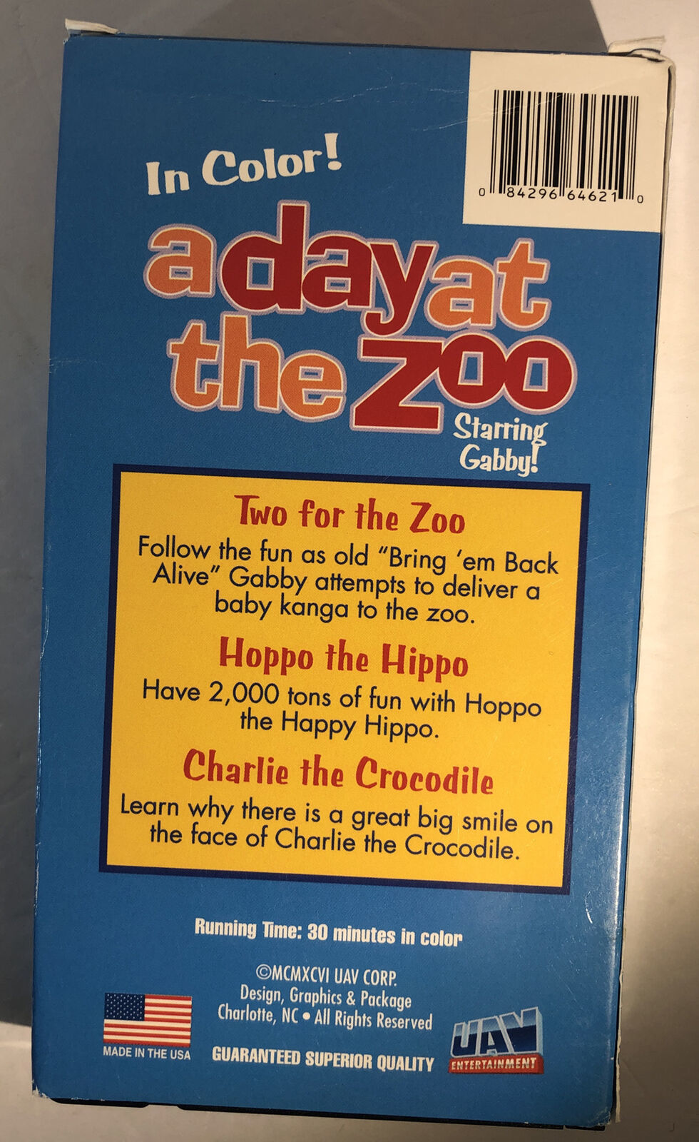 A Day At The Zoo VHS Starring Gabby-Cartoon(VHS 1996)TESTED-RARE ...