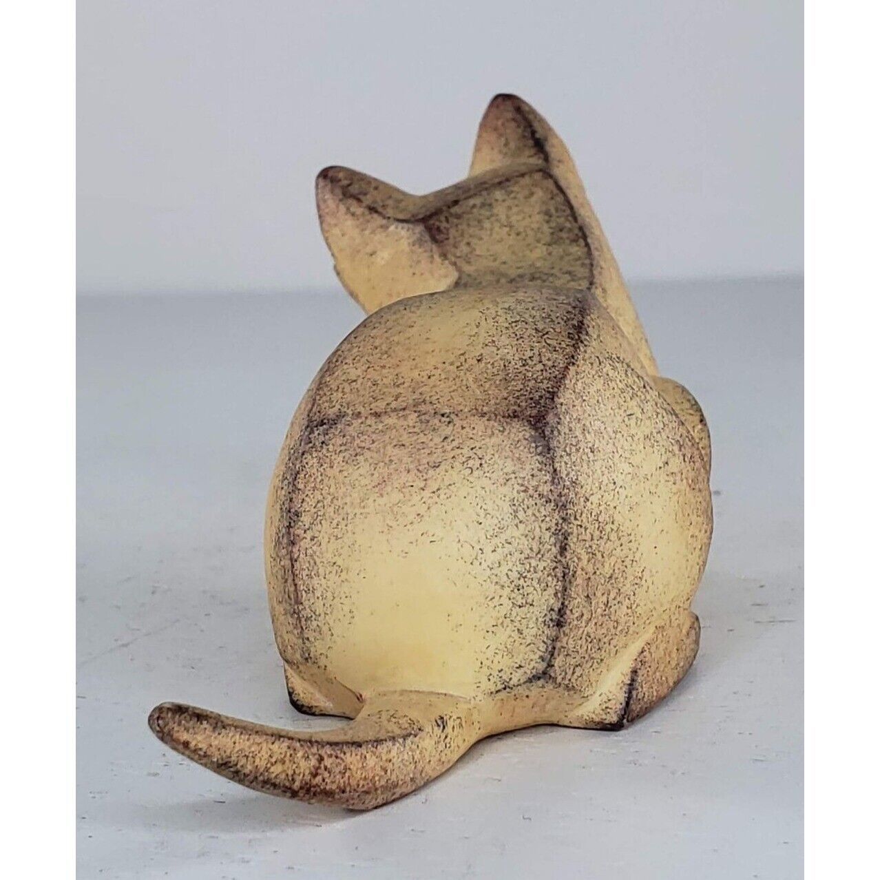 Border Fine Arts Cubist Cat Kitten Lying Down Figurine HTF RARE - Figurines