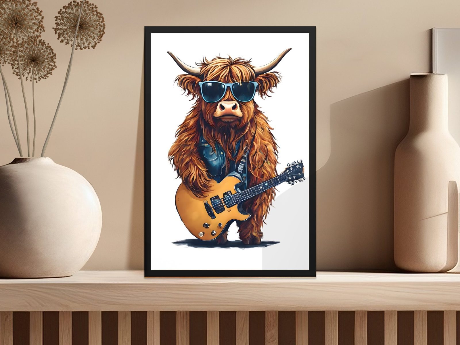 Highland Cow Rocker PNG - Digital Art