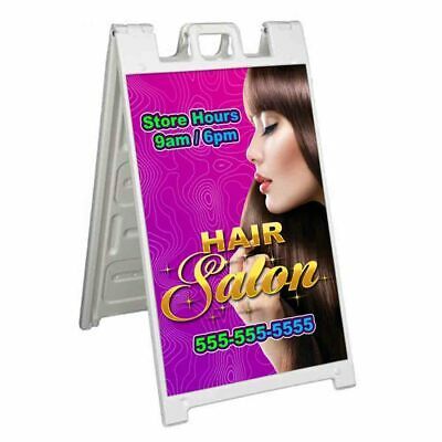 CUSTOMIZABLE HAIR SALON Signicade 24x36 Aframe Sidewalk Sign Banner ...
