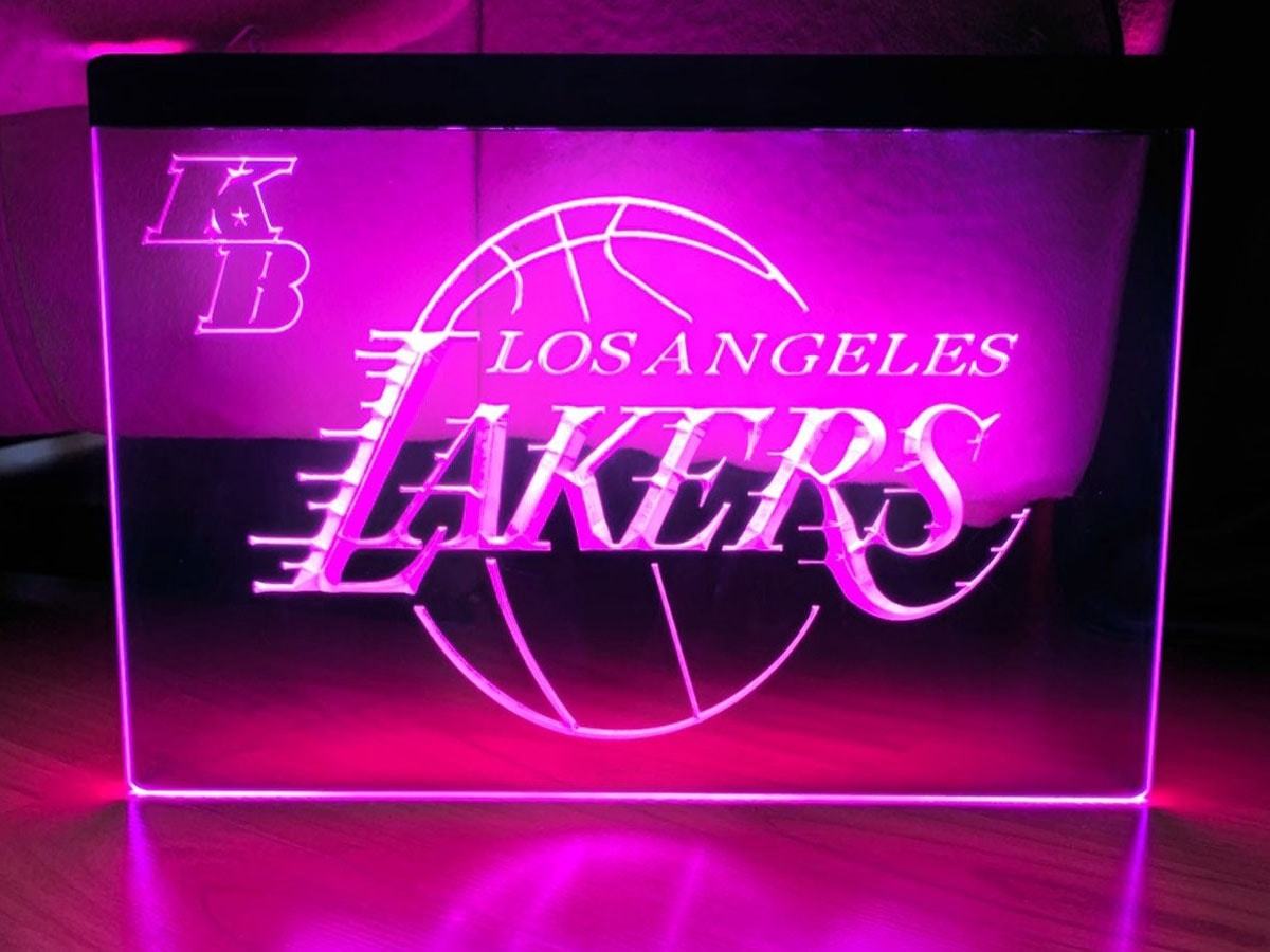 Lakers KB LED Neon Sign Hang Signs Wall Home Decor, Room, Office, Club ...