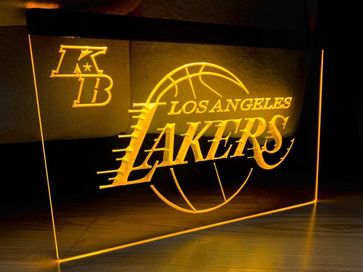 Lakers KB LED Neon Sign Hang Signs Wall Home Decor, Room, Office, Club ...
