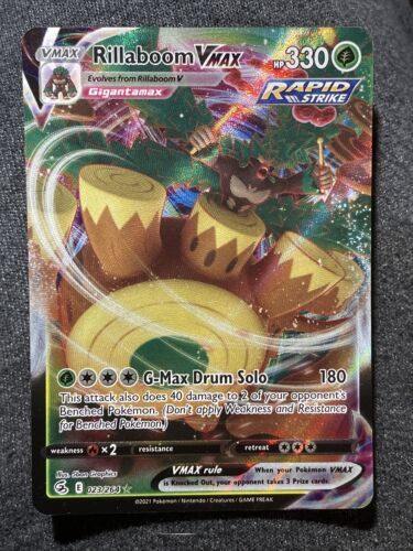 Pokémon TCG Rillaboom VMAX Fusion Strike 023/264 Holo Ultra Rare - CCG ...