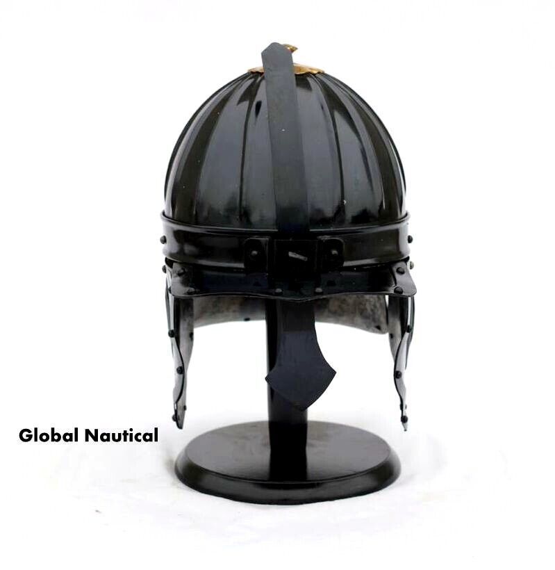 Medieval Knight Helmet black finish battle ready armor helmet made from ...