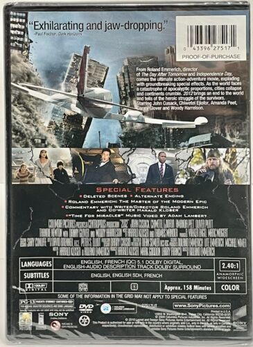 2012 (DVD, 2009) John Cusack Amanda Peet Danny Glover Woody Harrelson ...