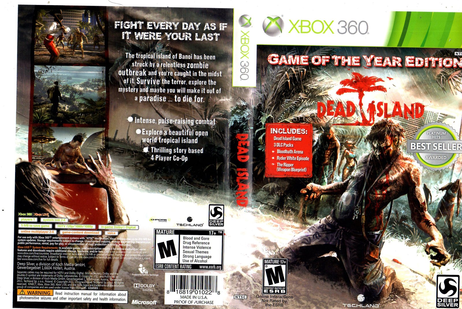 Dead Island -- Game of the Year Edition (Microsoft Xbox 360) - Video Games
