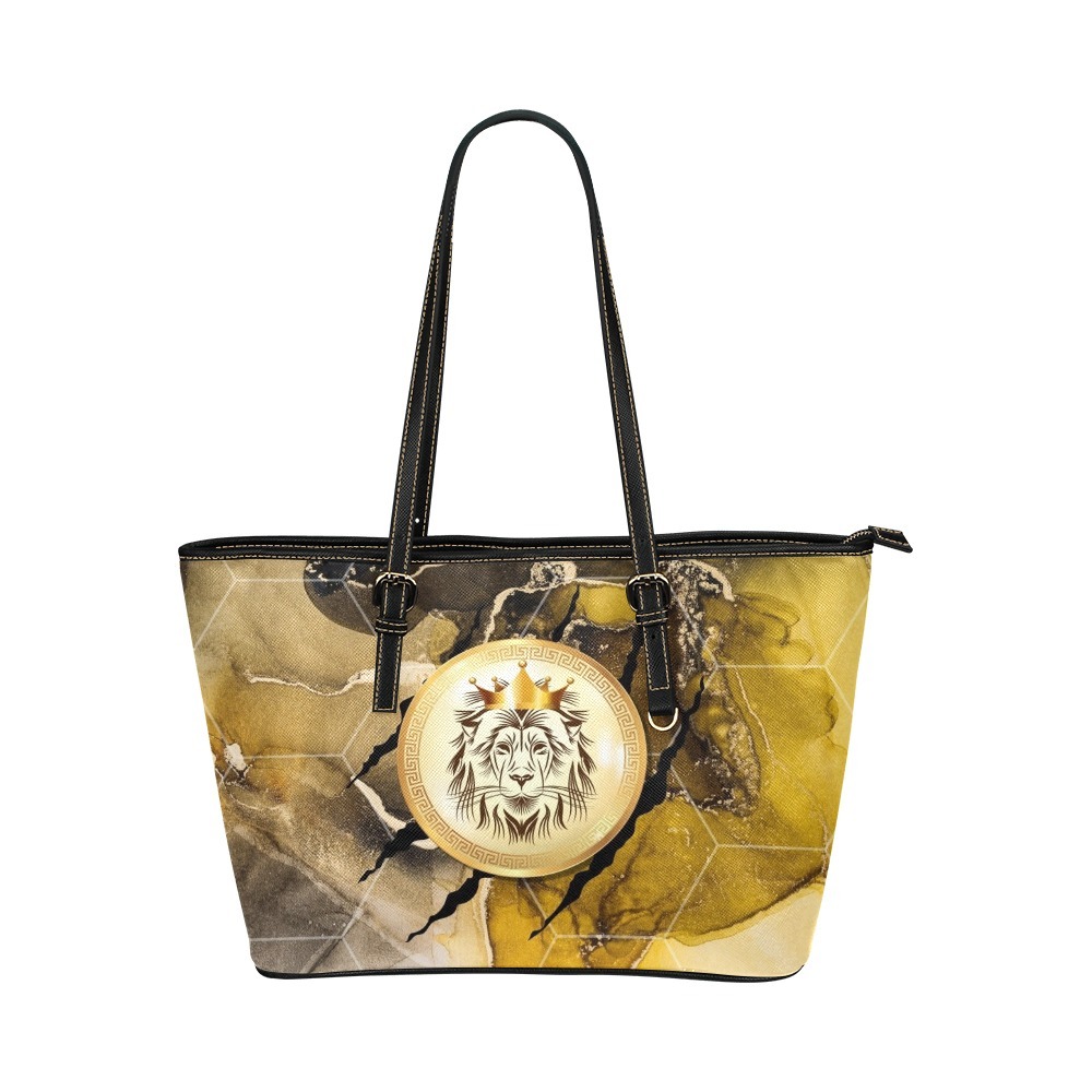 Lion Kingdom Royalty Artistic Inspired PU Leather Tote Handbag ...